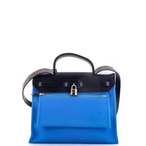 Hermès Herbag Zip Leather And Toile 31