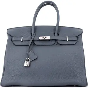 Hermès Birkin Handbag Togo With Palladium Hardware 35 - Blue