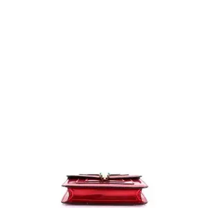 BVLGARI Serpenti Forever Square Shoulder Bag Metallic Leather Small