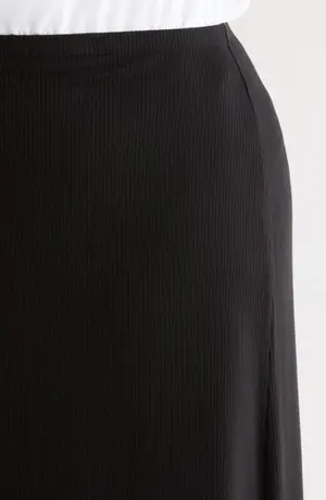 Eileen Fisher Rib Jersey Flare Midi Skirt