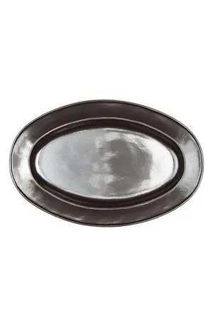 JULISKA Pewter Stoneware Oval Platter - Grey