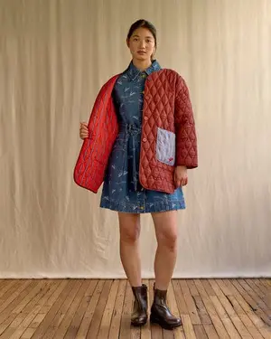 SMWR. BY THE SOMEWHERE CO Royal Match Quilted Jacket