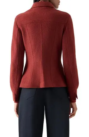 Akris Flared Boiled Wool Jacket