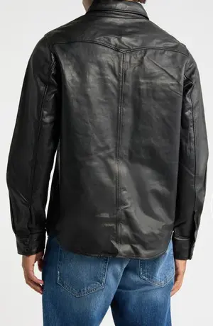 SCHOTT Leather Western Shirt Jacket