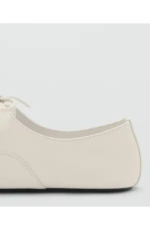 Mango Smooth Leather Flat