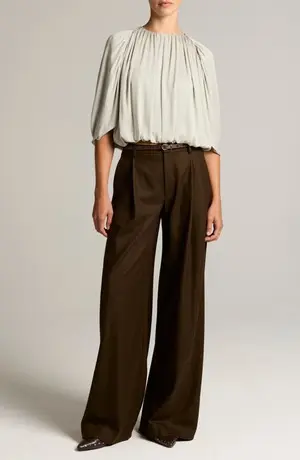 Vince Silk Blend Cape Bubble Top