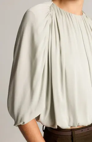 Vince Silk Blend Cape Bubble Top