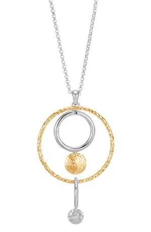 John Hardy Dot Hammered Long Drop Pendant Necklace