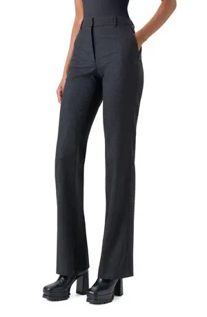 Akris Marilyn High-waist Wool & Silk Flannel Trousers