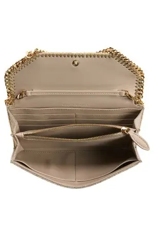 Stella McCartney Falabella Faux Leather Continental Wallet On A Chain