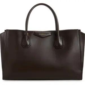 Givenchy Medium Antigona Leather Cathchall Bag - Chocolate