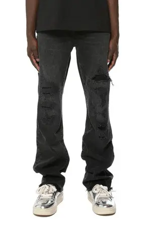 PURPLE BRAND Vintage Heavy Destroy Bootcut Jeans