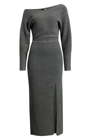 Line & Dot Alta Long Sleeve Rib Maxi Sweater Dress