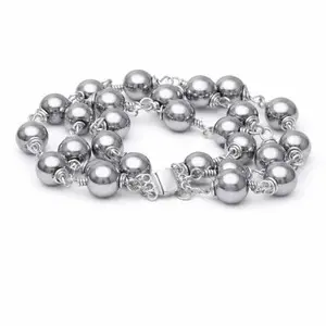 REJECTED HEARTS CLUB La Princesa Hematite Wire Wrapped Bracelet