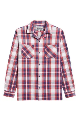 SCHOTT Colts Plaid Camp Shirt