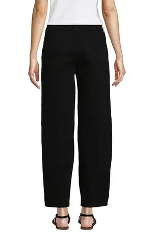 LANDS' END Denim High Rise Barrel Leg Ankle Jeans