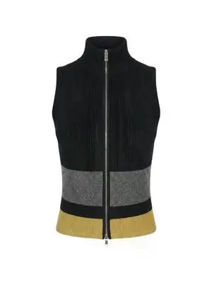 TOCCIN Jayla Zip-front Sleeveless Cardigan