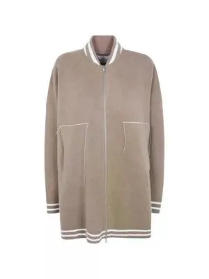 Laboratorio Capri Stripe-trim Zip-up Cardigan
