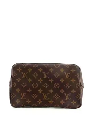 LOUIS VUITTON Monogram Canvas Leather Mm Bucket Bag - Brown