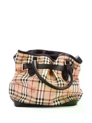 Burberry Golderton Haymarket Coated Canvas Medium Tote Bag