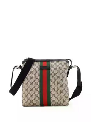 Gucci Web Messenger Bag Gg Coated Canvas Medium Cross Body Bag