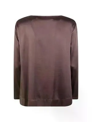 Rossopuro Satin-finish Long-sleeve Sweater