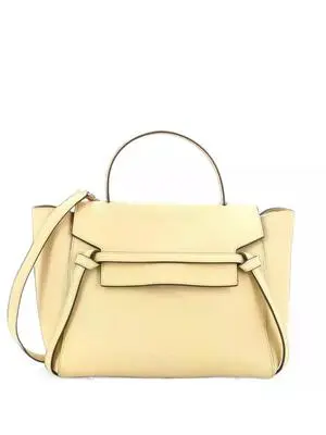 Celine Belt Bag Textured Leather Mini Shoulder Bag - Yellow