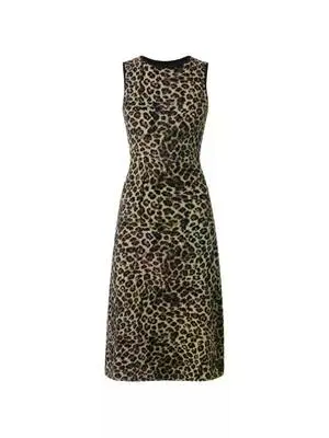 TOCCIN Alessia Leopard-print A-line Midi Dress