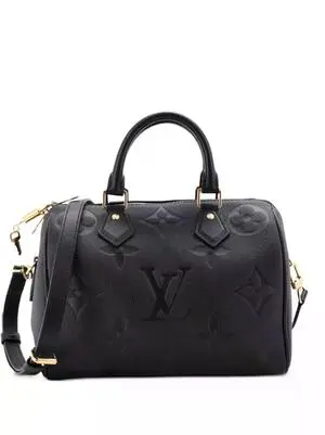 LOUIS VUITTON Speedy Bandouliere Bag Monogram Empreinte Giant Satchel - Black