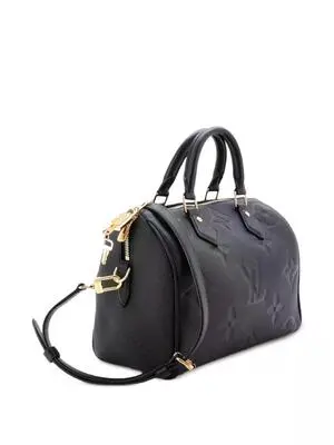 LOUIS VUITTON Speedy Bandouliere Bag Monogram Empreinte Giant Satchel - Black