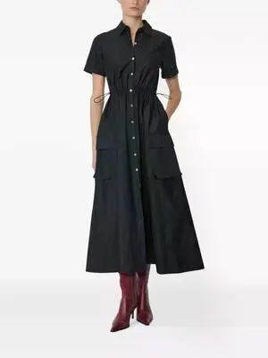 TOCCIN Maxine Cargo-pocket Shirt Mididress