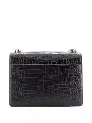 Saint Laurent Sunset Crocodile Embossed Leather Medium Crossbody Bag