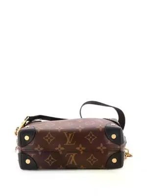 LOUIS VUITTON Monogram Canvas Petite Malle Souple Handbag Shoulder Bag - Black