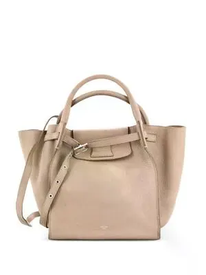 Celine Grained Calfskin Small Satchel - Neutrals
