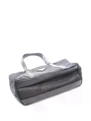 Prada 2000s Triangle Logo Tote Bag