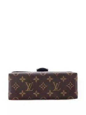 LOUIS VUITTON Locky Handbag Monogram Canvas With Leather Bb Satchel - Blue