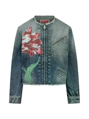 Kenzo Floral Print Denim Jacket
