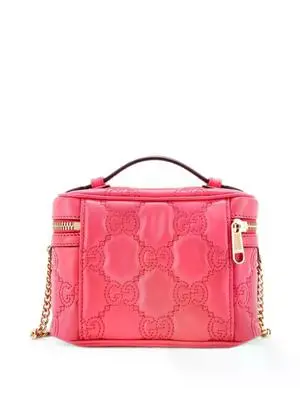 Gucci Top Handle Vanity Chain Bag Gg Matelasse Leather Mini Shoulder Bag