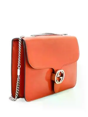 Gucci Interlocking Patent Medium Shoulder Bag