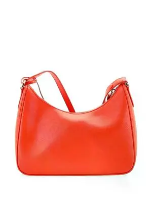 Prada Saffiano Leather Re-edition Hobo Mini Shoulder Bag - Orange