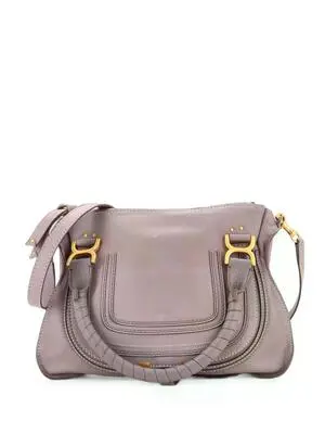 Chloé Marcie Leather Medium Satchel Grey