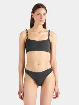 Hunza G Phoebe Bikini Set - Metallic Graphite