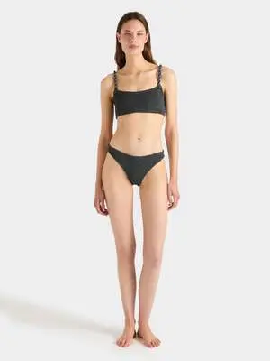 Hunza G Phoebe Bikini Set - Metallic Graphite
