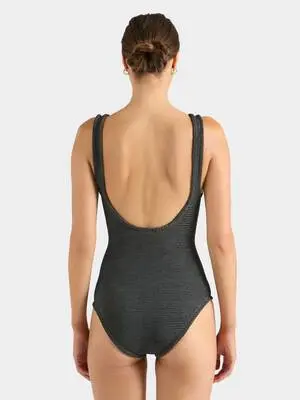 Hunza G Coverage Celine Swim - Metallic Graphite