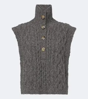Isabel Marant Étoile Cable Knit Wool-blend Sweater Vest