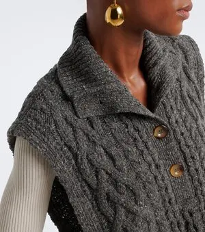 Isabel Marant Étoile Cable Knit Wool-blend Sweater Vest
