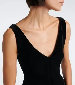 Sportmax Sleeveless Velvet Minidress