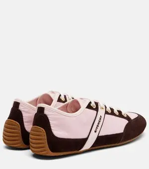 Givenchy Slim Suede-trimmed Sneakers - Pink