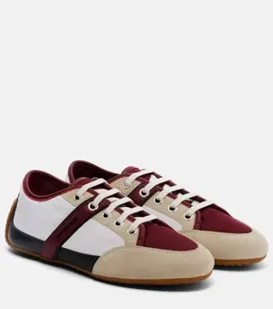 Givenchy Slim Suede-trimmed Sneakers - White