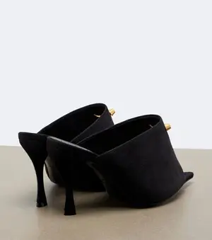 Balenciaga Midnight City Studded Suede Mules